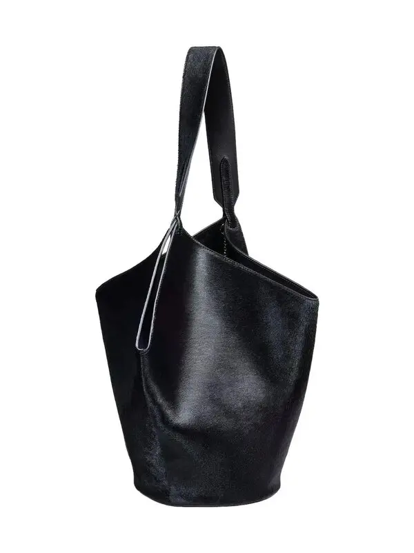 Khaite Chain-detail Leather Tote Bag - Black