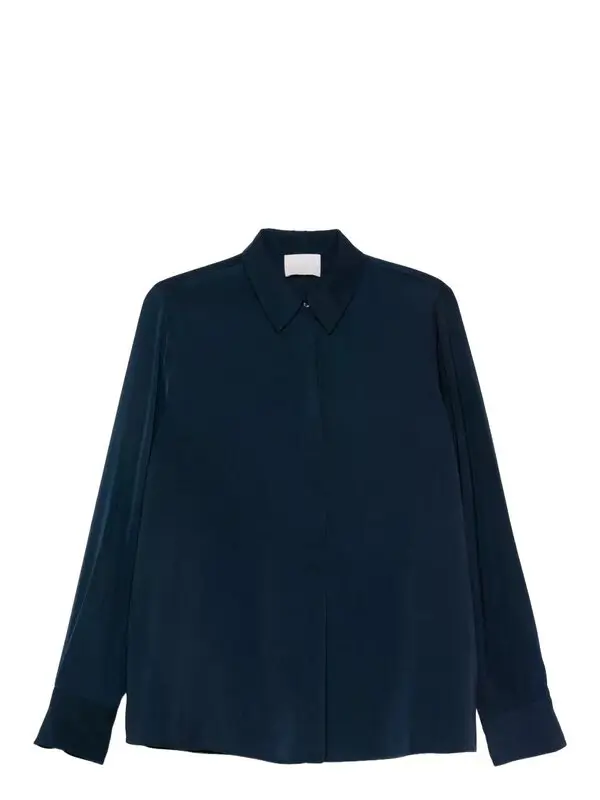 Hemisphere Long-sleeved Blouse - Blue