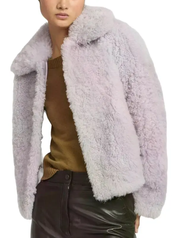 YVES SALOMON Shearling Jacket - Purple