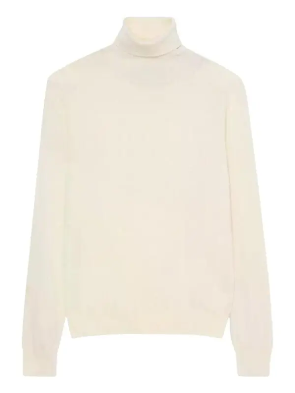 Brooks Brothers Wool Turtleneck Sweater - Neutrals
