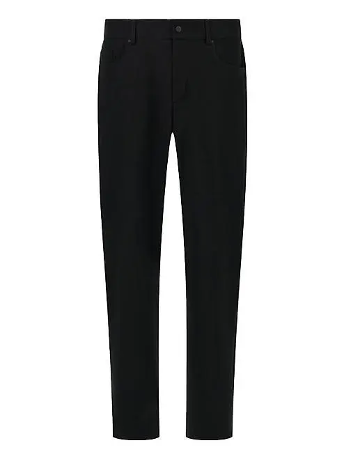 Boggi Milano Tapered-leg Stretch-woven Jeans - Black