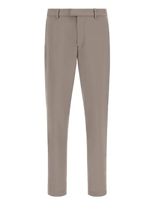 Boggi Milano Tapered-leg Woven Trousers - Taupe