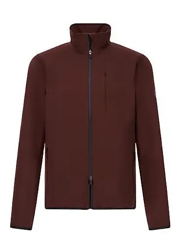 Boggi Milano B Tech Funnel-neck Stretch-woven Jacket - Brown