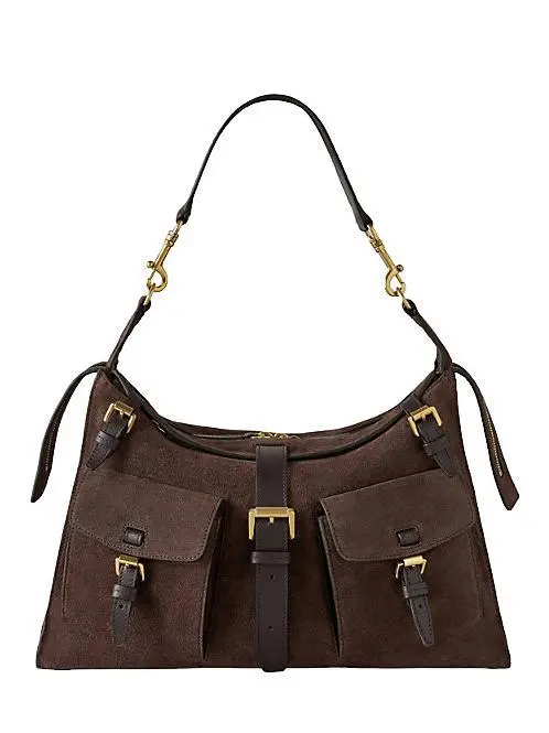 Mulberry Roxanne Suede Shoulder Bag - Chocolate