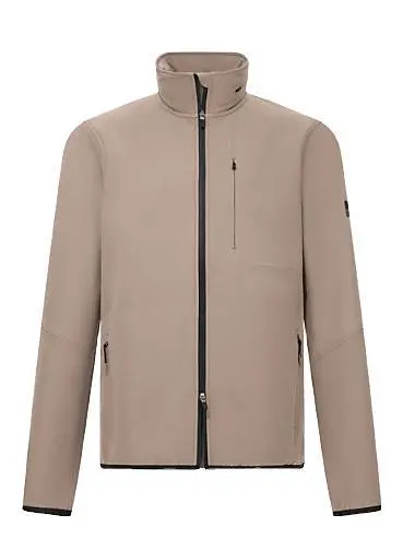 Boggi Milano B Tech Funnel-neck Stretch-woven Jacket - Taupe