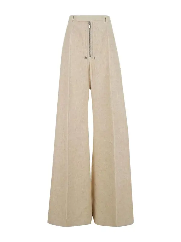 Rick Owens Tailored Wide Belas - Cream