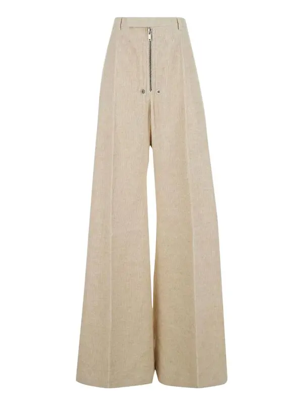 Rick Owens Tailored Wide Belas - Cream