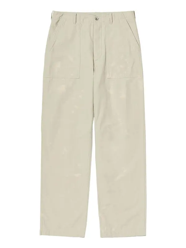 Auralee Washed Baggy Satin Bleached Baker Pants - White