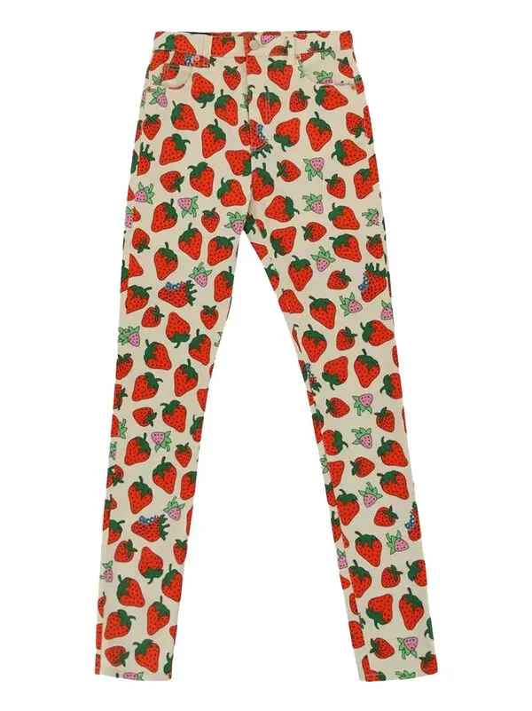 Gucci Strawberry Print Skinny Pant - Multicolor