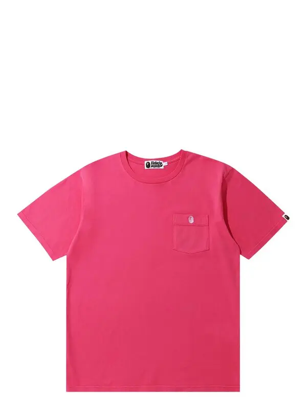 A BATHING APE One Point Pocket Overdye Tee - Pink