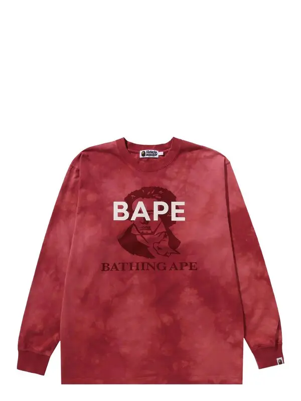 A BATHING APE Tie Dye Long-sleeve Tee - Red