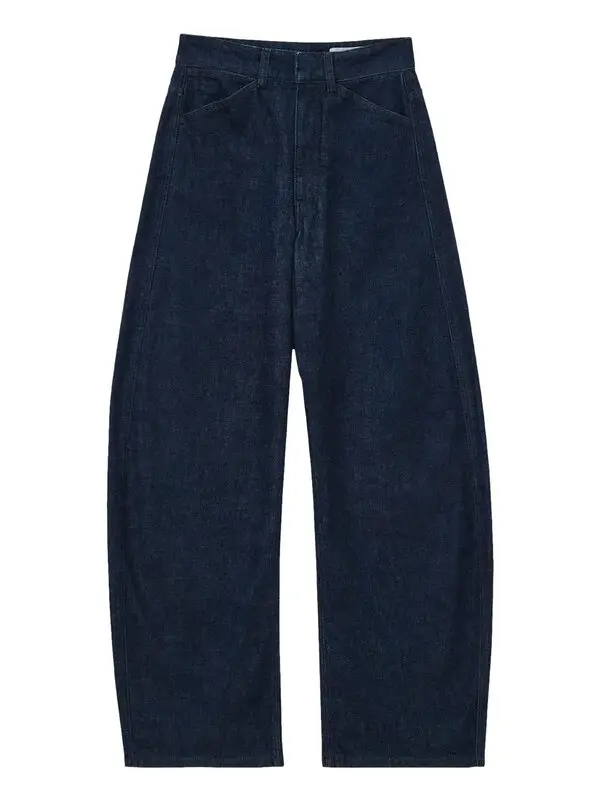 LEMAIRE High-waisted Curved Pants - Blue