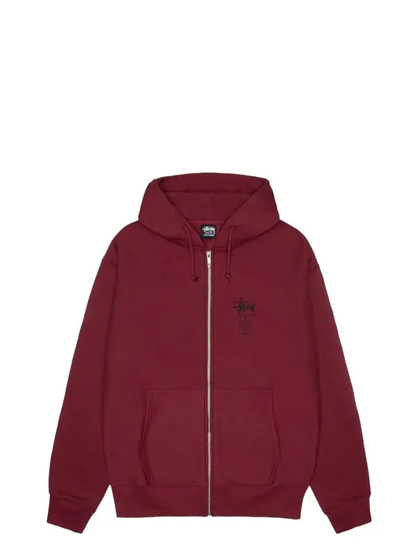 StÜssy Swim Out Zip Hoodie - Red