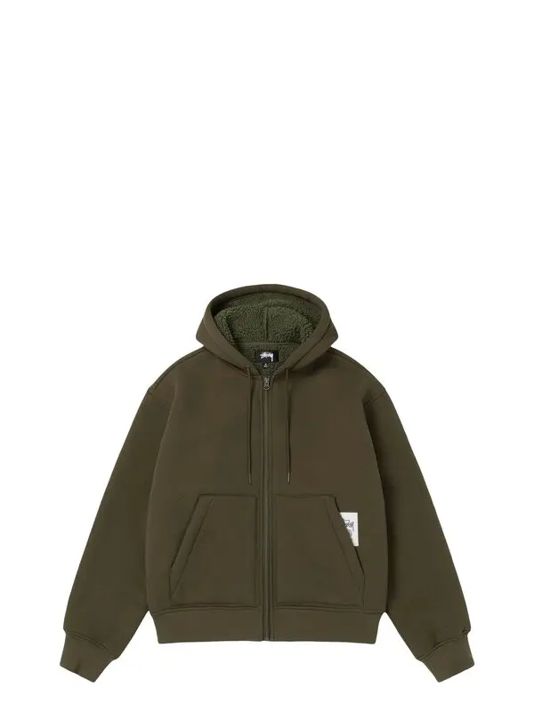 StÜssy Bonded Sherpa Hoodie - Green