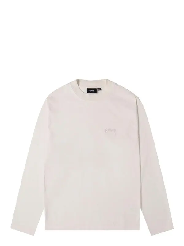 StÜssy Dyed Long-sleeve Mock Neck Tee - White