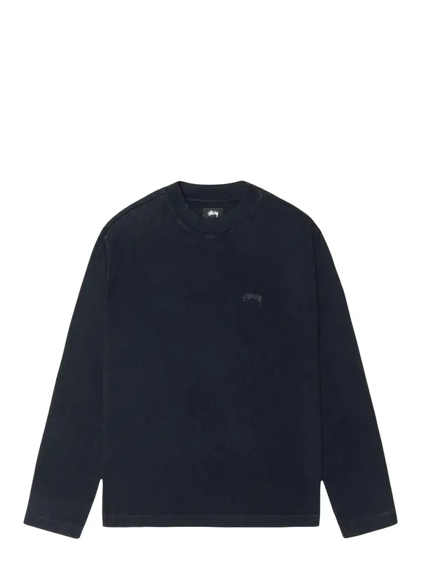 StÜssy Dyed Long-sleeve Mock Neck Tee - Black