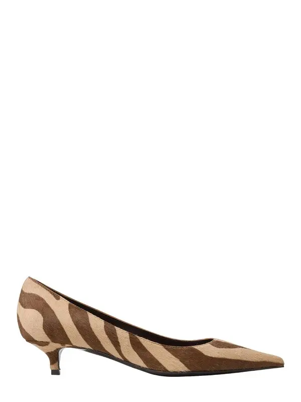 JIMMY CHOO Zebra-printed Pony Pumps - Chocolate Mix