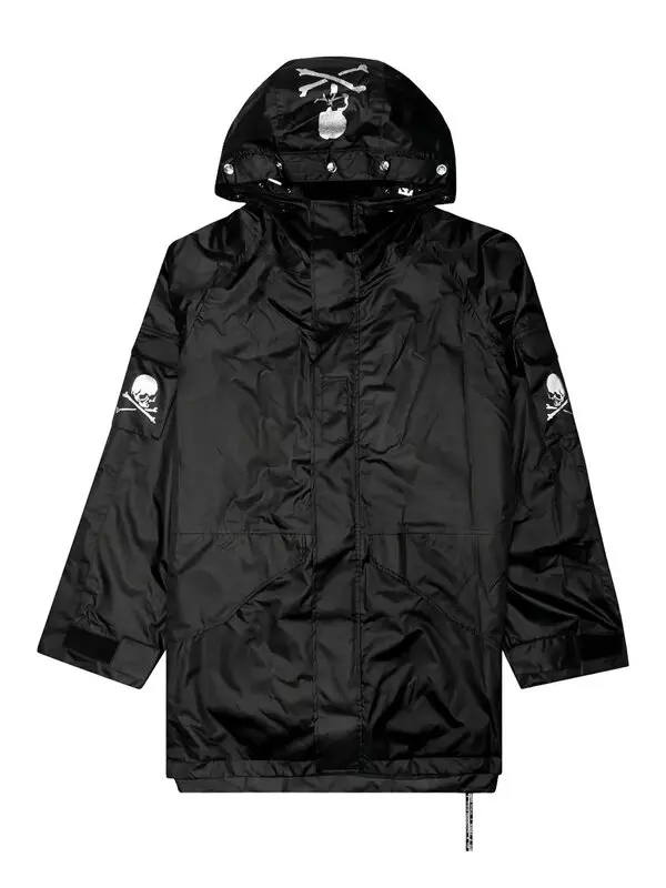 MASTERMIND WORLD Skull-print Hooded Windbreaker - Black