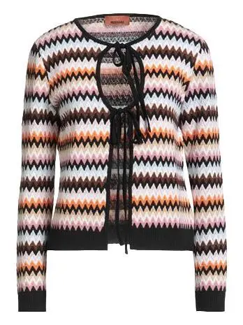 Missoni Wool Cardigan With Signature Print - Pink