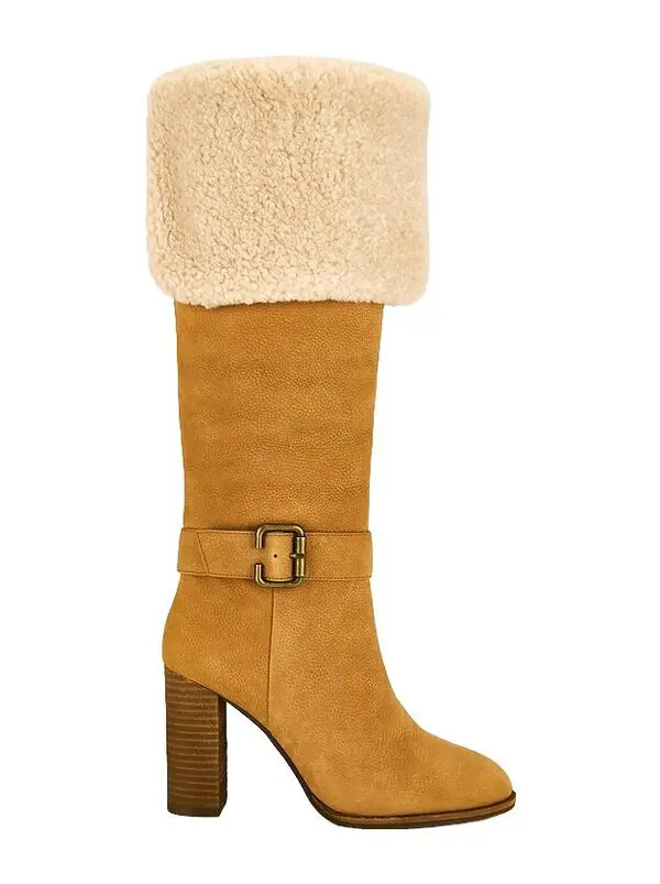 Jeffrey Campbell Nestle-f Boots - Yellow Crinkle & Beige