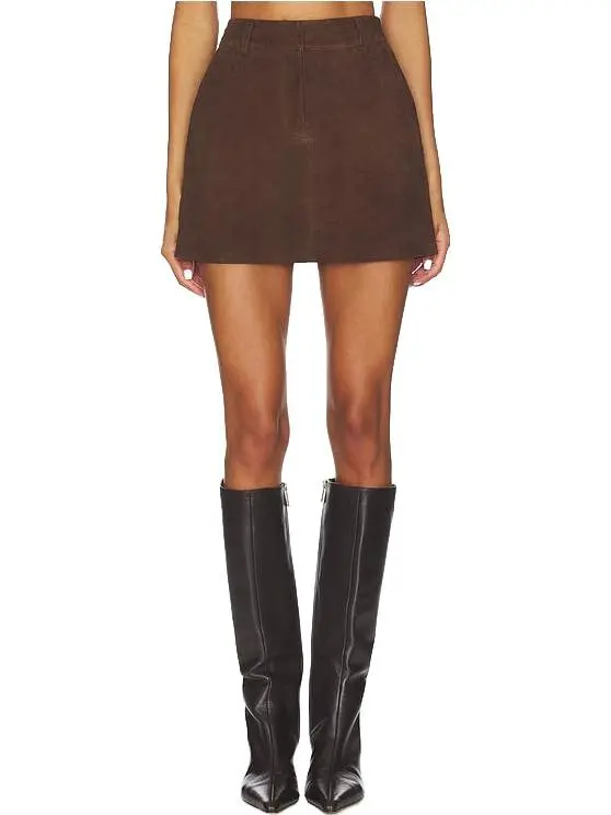 Giuseppe Di Morabito Suede Mini Skirt - Brown
