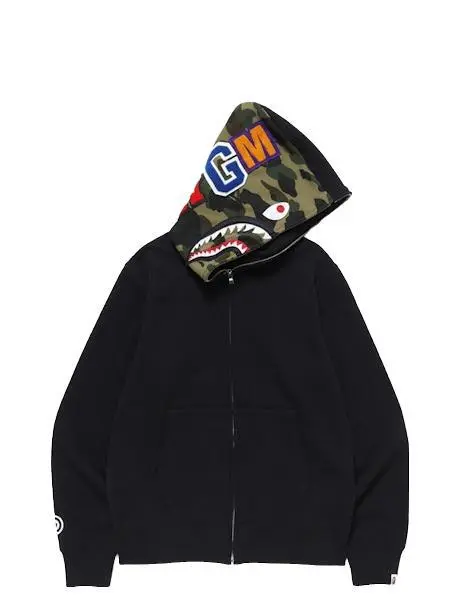 BAPE X Pusha T Shark Full Zip Hoodie - Black