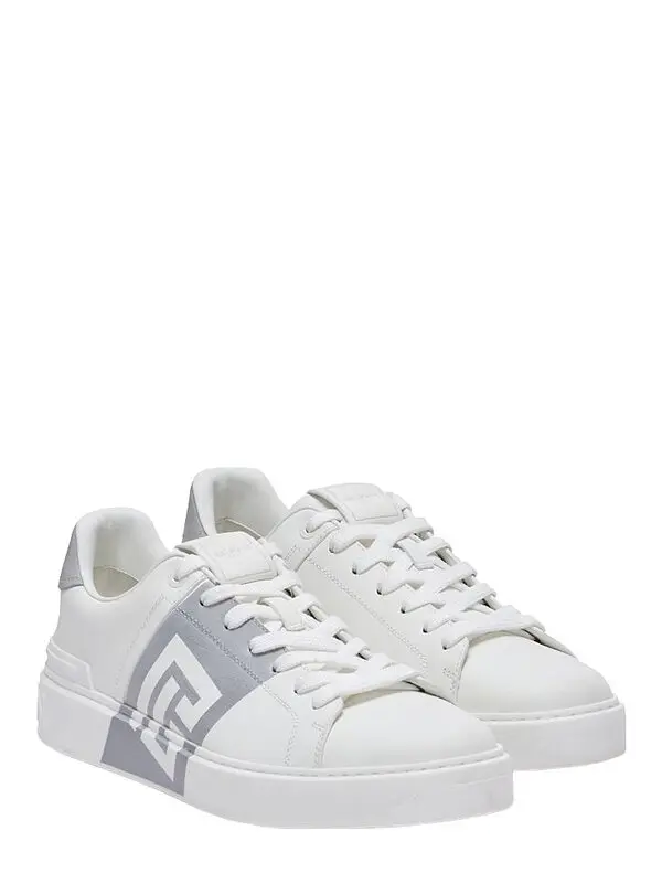 Balmain B-court Leather Sneakers - Grey/white