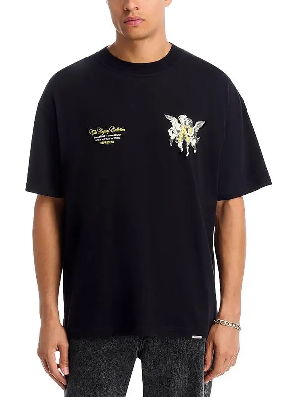 REPRESENT Oversized Legacy Cherubs Tee - Jet Black