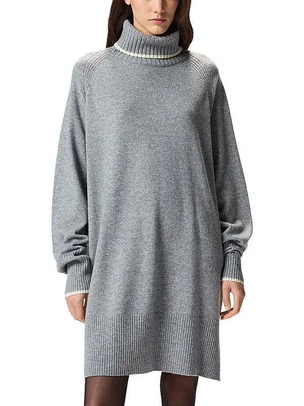 Pinko Fogo Wool And Cashmere Dress - Grey-monument Grey