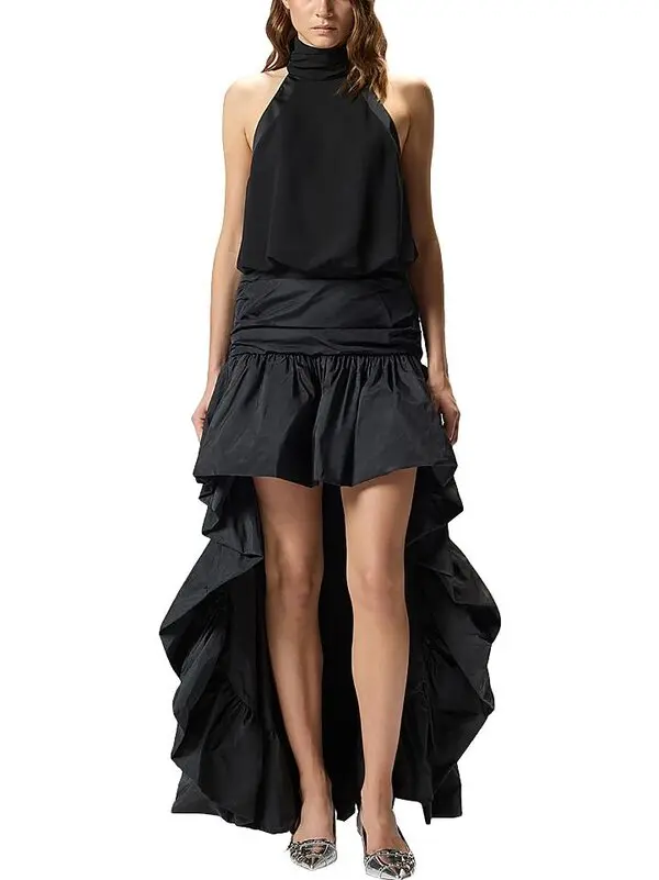 Pinko Dondolo High-low Skirt - Limo Black