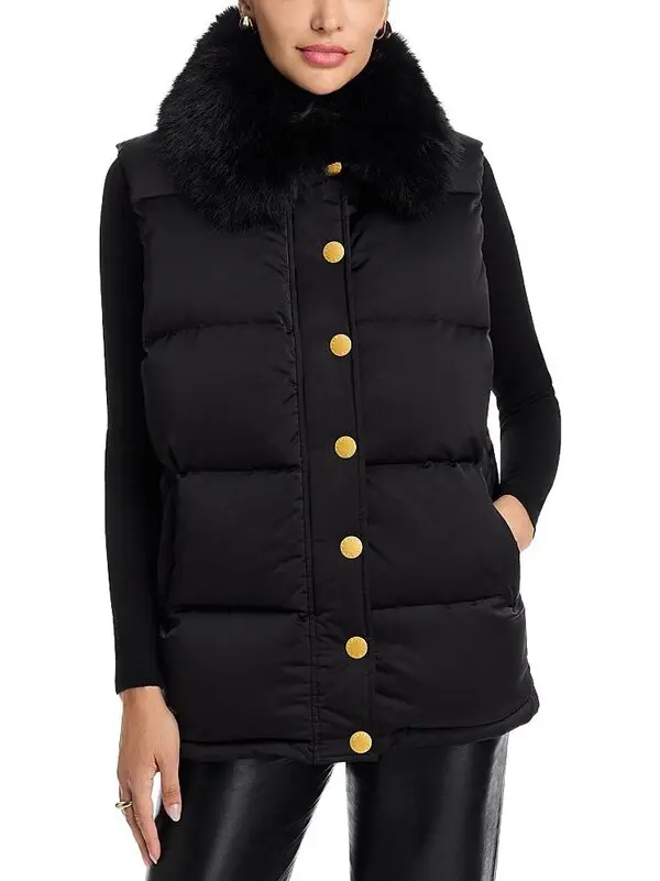 L'Agence Nalo Puffer Vest - Black