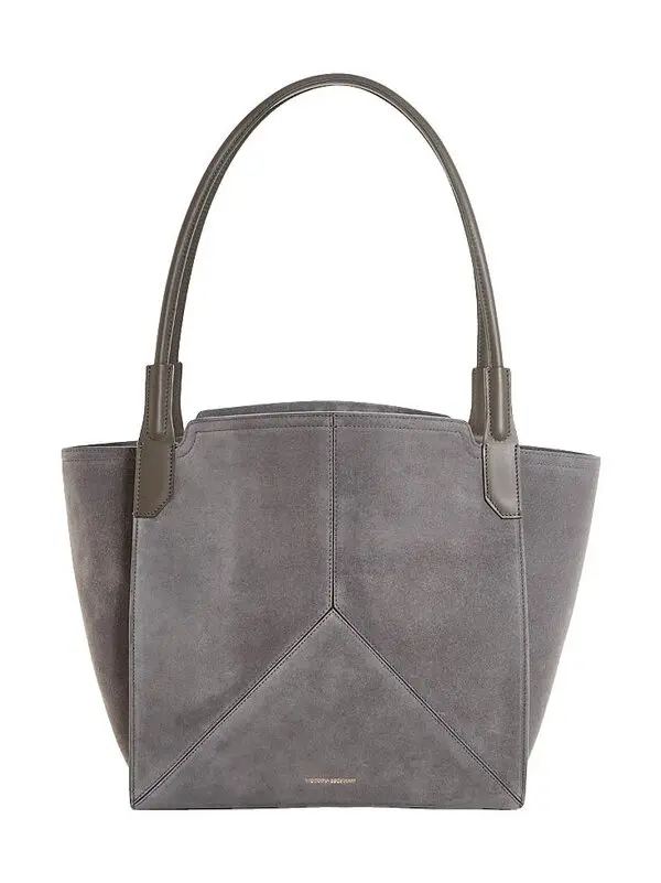 Victoria Beckham Soft Suede Tote - Light Grey