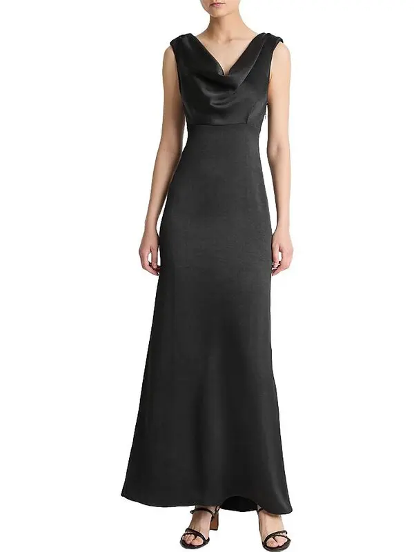 Vince Cowl Neck Maxi Dress - Black