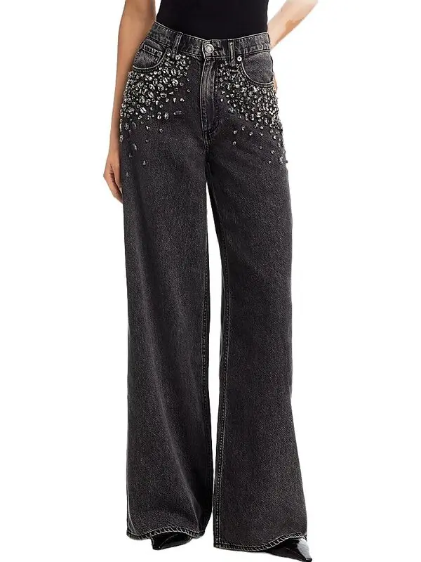Rag & Bone Sofie High-rise Wide Leg Jeans - Jewel