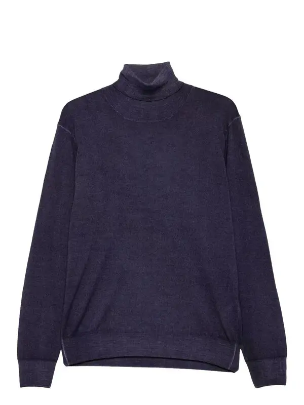 Altea Roll-neck Virgin Wool Sweater - Purple