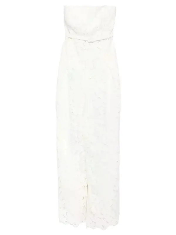 Simkhai Lace Belted Dress - White
