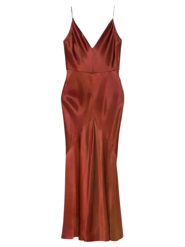 Gabriela Hearst Brigita Silk Dress - Red
