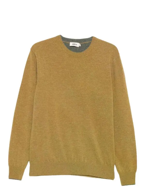 Altea Crew Neck Sweater With Elbow Patches - Yellow