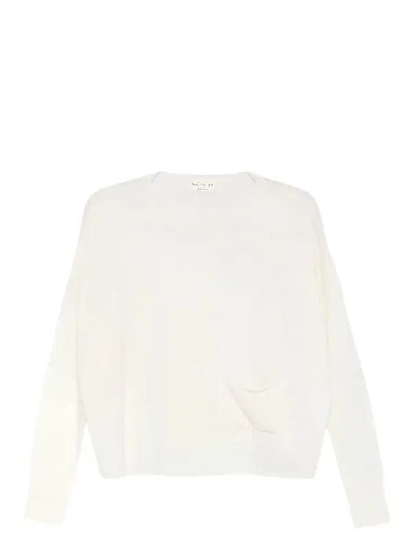 MA'RY'YA Round-neck Sweater - White