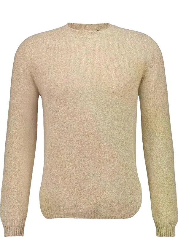 Boglioli Crew-neck Wool-cashmere-blend Sweater - Neutrals