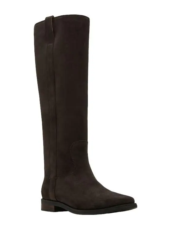Blondo Deacon Knee High Riding Boots - Chocolate Suede