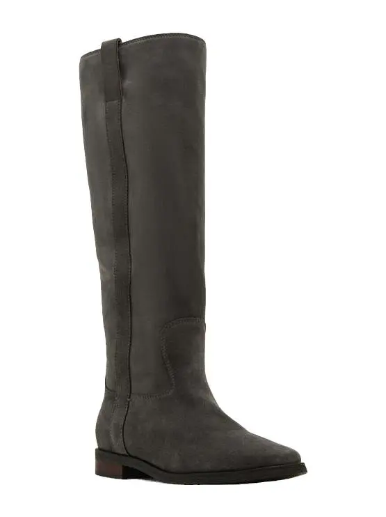 Blondo Deacon Knee High Riding Boots - Grey Suede