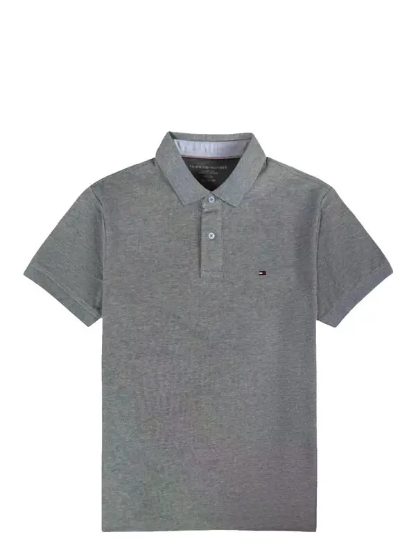 Tommy Hilfiger Logo Polo Shirt - Grey