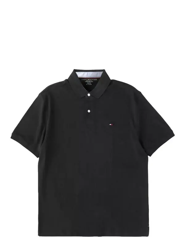 Tommy Hilfiger Buttoned Polo Shirt - Black
