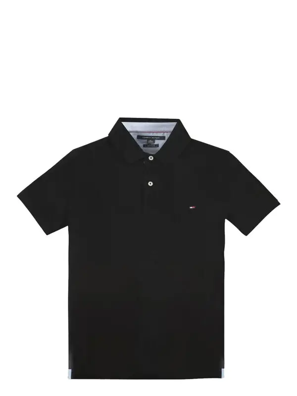 Tommy Hilfiger Buttoned Polo Shirt - Black