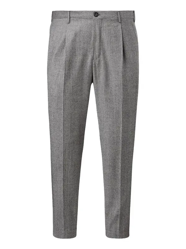 SLOWEAR Virgin Wool Tapered Trousers - Grey