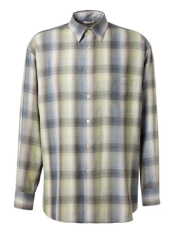 Auralee Plaid Wool Shirt - Multicoloured