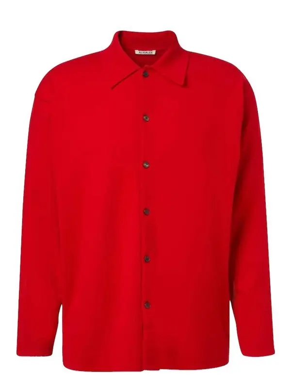 Auralee Wool Shirt - Red