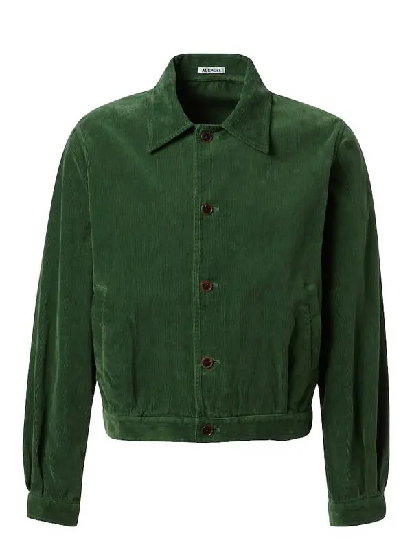 Auralee Cotton Corduroy Blouson Jacket - Green