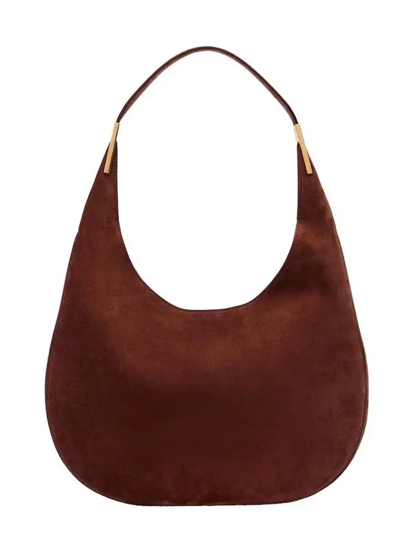 Savette Florence Medium Suede Shoulder Bag - Brown